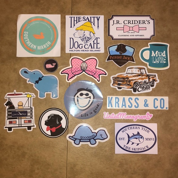Accessories | Preppy Assorted Brands Stickers | Poshmark